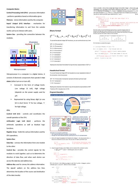 1008 cheatsheet summary introduction to computational thinking
