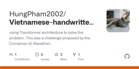 Github Hungpham2002vietnamese Handwritten Text Recognition Using Transformerocr Using