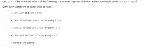 Solved Let G N N Be Functions Which Of The Following Chegg Com