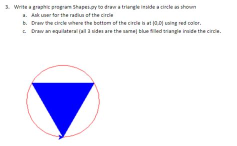 Solved 3 Write A Graphic Program Shapespy To Draw A