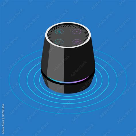 Smart Speaker With Voice Recognition Isometric Vector Icon Stock Vector Adobe Stock