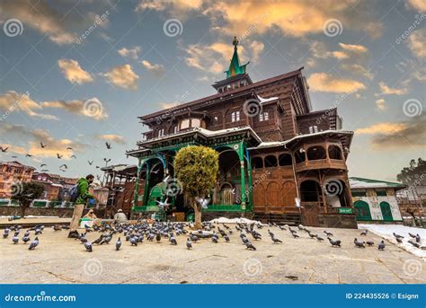 Unique Wooden Shah E Hamadan Kashmiri Mosquem At Srinagar Kashmir