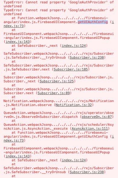 Chore Upgrade To Angularfire2 Rc1 And Firebaseui 211 · Issue 7