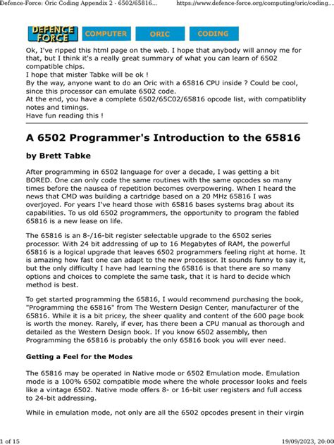 Defence Force 6502 65816 Opcodes Pdf Integrated Circuit Computer Data