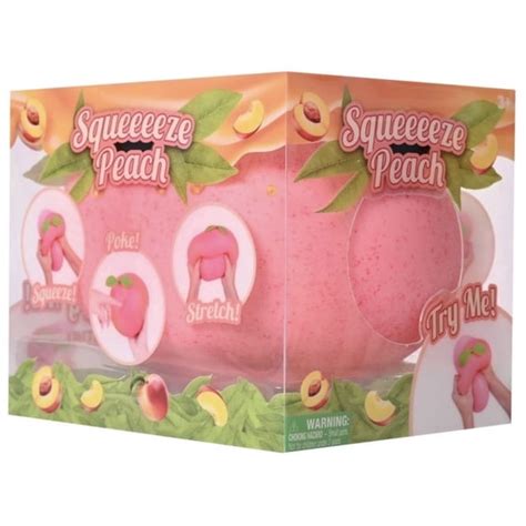 33in Squeezy Peach Squishy For Adults Slow Rebound Sensory Fidget
