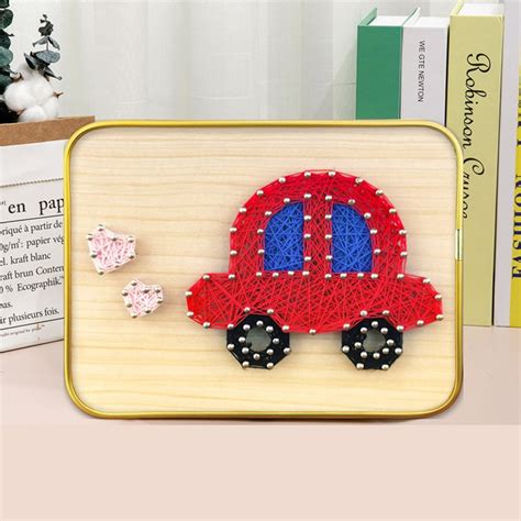 Diy 3d String Art Kit Red Car Craft Outlet Australia