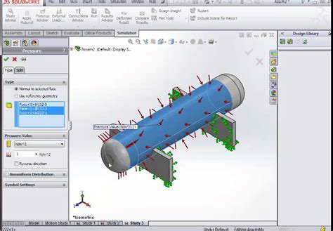 Pressure Vessel Simulation By Solidworks Ibrahim Elkelany Youtube