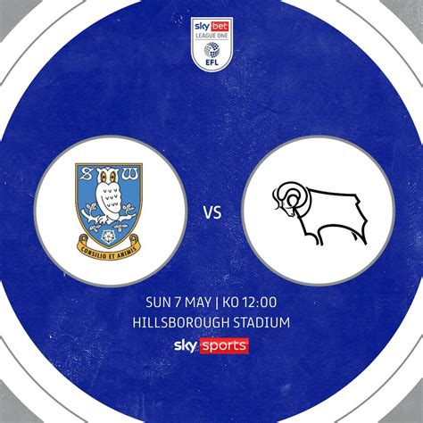 오피셜 리그 원 마지막 라운드 셰필드 웬즈데이 더비 카운티 스카이 스포츠 중계 확정 해외축구 에펨코리아