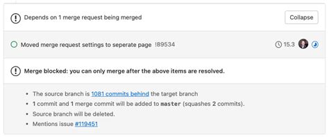 Merge Request Dependencies GitLab