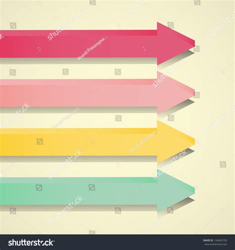 D Colorful Arrow Chart Vector Stock Vector Royalty Free Shutterstock