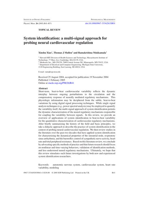 Pdf System Identification A Multi Signal Approach For Probing Neural