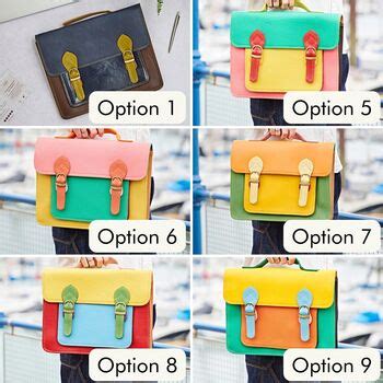 Multicoloured Recycled Leather Satchel By Paper High