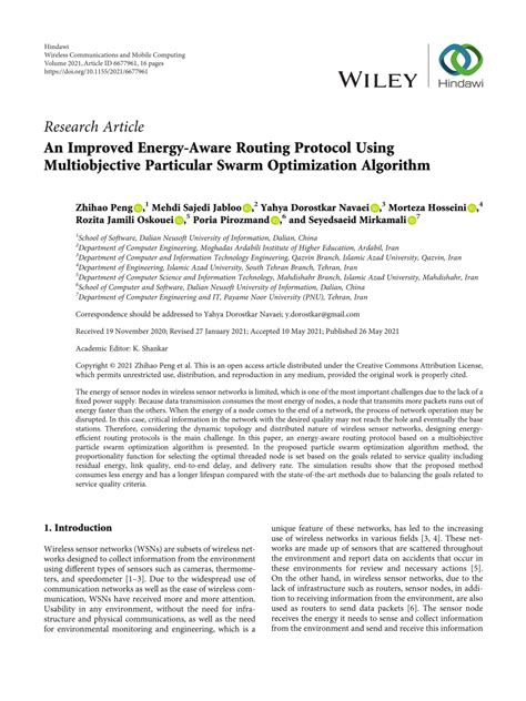 Pdf An Improved Energy Aware Routing Protocol Using Multiobjective