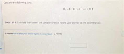 Solved Consider The Following Data Chegg Com
