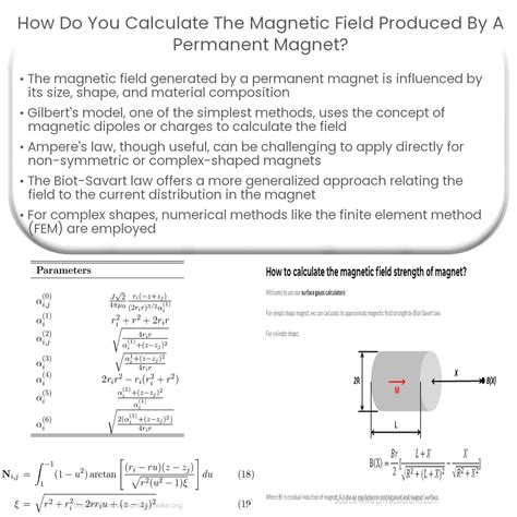 Calculating Magnetic Field Strength Of A Magnet 48 Off