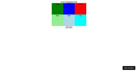 React Draggable List Examples CodeSandbox