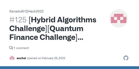[hybrid algorithms challenge][quantum finance challenge] financial arbitrage · issue 125