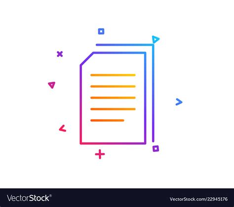 Copy Documents Line Icon File Sign Royalty Free Vector Image