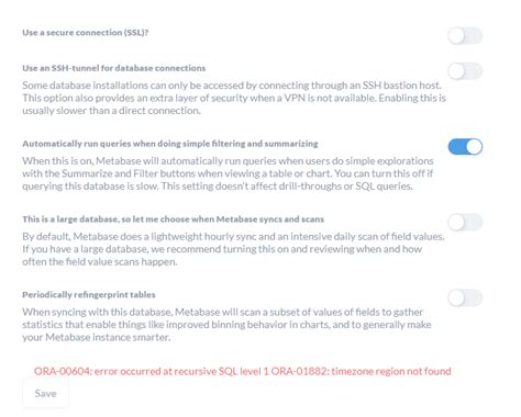 Ora 01882 Timezone Region Not Found Get Help Metabase Discussion