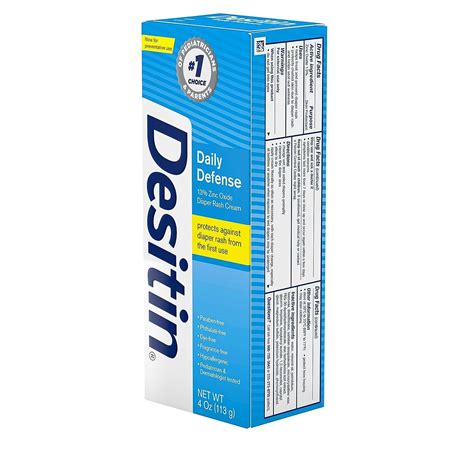 Desitin Daily Defense Baby Diaper Rash Cream with Zinc Oxide to Treat ...