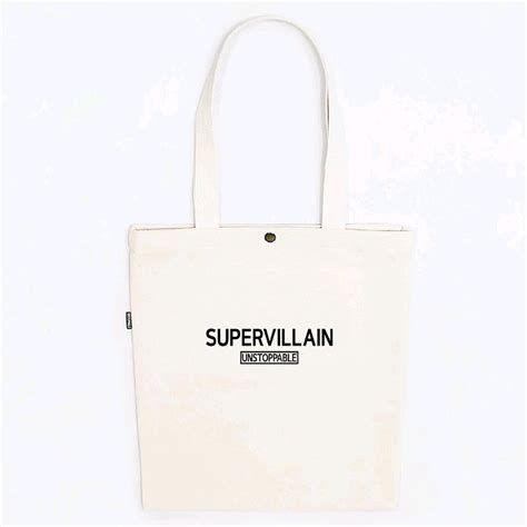 Supervillain 슈퍼빌런 에코백 캔버스백 추천 코디 데님백 숄더백 스퀘어백 데일리룩 스포츠 남자 여자 커플백 학생 학교