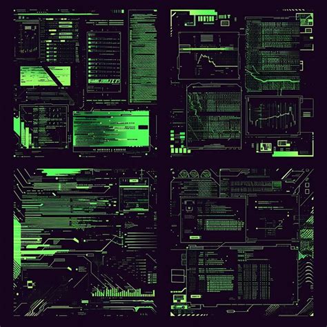 premium photo colorful cyberpunk code screens displays digital