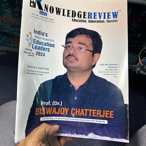 thank you “knowledge review magazine” for featuring prof dr biswajoy