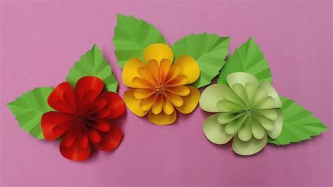 How To Make Colored Paper Flower At Randy Stambaugh Blog