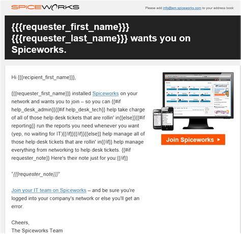 Spiceworks Invitation Email Not Populated Spiceworks Support Spiceworks Community