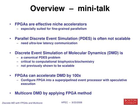 Ppt Multicore Versus Fpga In The Acceleration Of Discrete Molecular