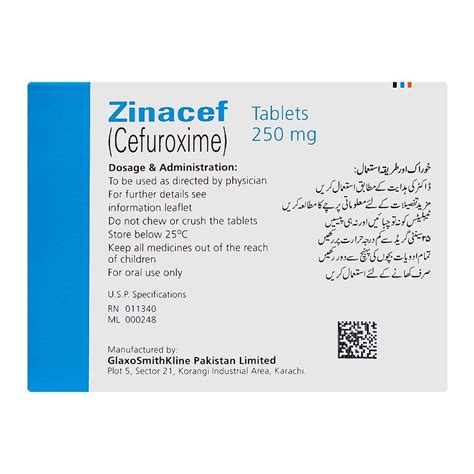 Purchase Zinacef Tablets Strip 250mg Online At Best Price In Pakistan Naheedpk