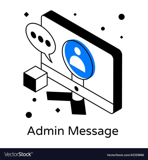 admin message royalty free vector image vectorstock