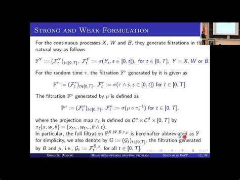 Free Video On The Limit Theory Of Mean Field Optimal Stopping With Common Noise From Fields