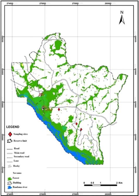 Vegetation Map Of Lamto Scientific Reserve And Localization Of Sampling