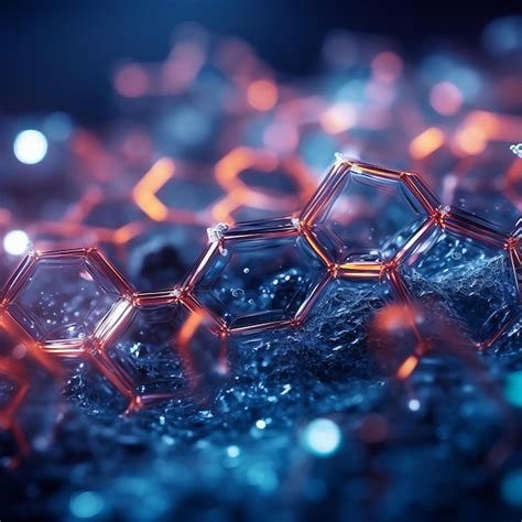 premium photo computerized hexagon array neon honeycomb design
