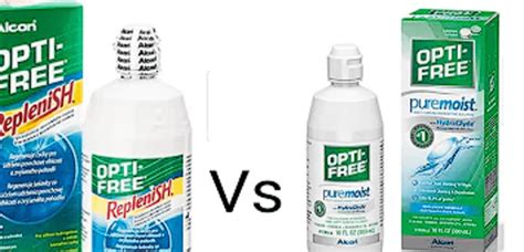 Difference Between Optifree Replenish Disinfecting Solution And Optifree Pure Moist Disinfecting