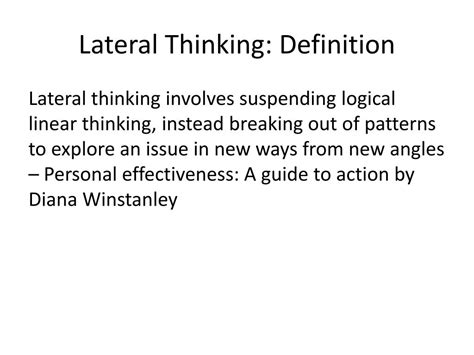 Ppt Lateral Thinking Powerpoint Presentation Free Download Id3795858