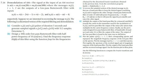 Demodulation Of AM The Signal At The Input Of An Chegg