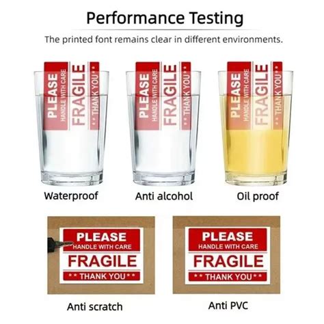 Caution Fragile Contents Packaging Label Sticker Fragile Warning Sticker And Handle With Care