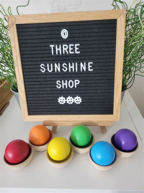 Color Matching Balls And Cups Color Sorting Toys Wooden Ball Etsy