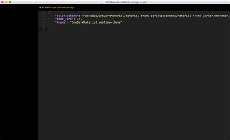Sublimetext3 How To Configure One Dark Material Theme Sublimetext 3