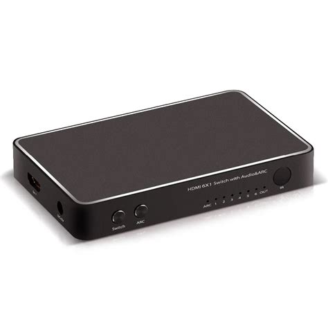 6 Port Hdmi Switch 4kx2k 6x1 Hdmi Switch Selector Hub With Optical