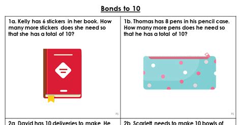bonds to 10 reasoning and problem solving classroom secrets