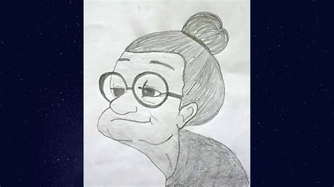 How To Draw Old Woman For Beginners Old Lady Drawing Easy Drawing