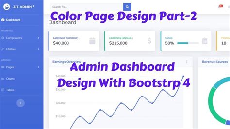 Admin Dashboard Design With Bootstrap Bangla 2020 Color Utilities Page Page Design