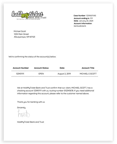 How To Write Payment Receipt Confirmation Letter To Bank Account