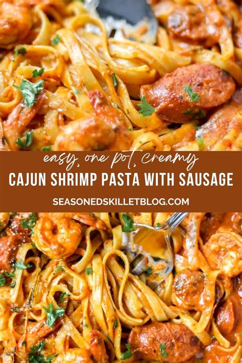One Pot Creamy Cajun Shrimp Pasta With Sausage Artofit