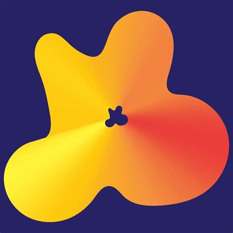 Premium Vector Orange Abstract Geometric Gradient Fluid Shape