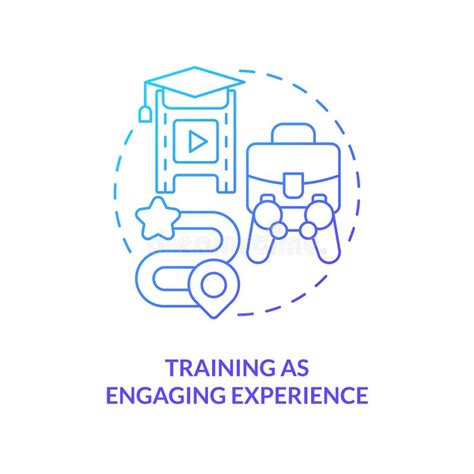 Training As Engaging Experience Blue Gradient Concept Icon Stock Vector Illustration Of