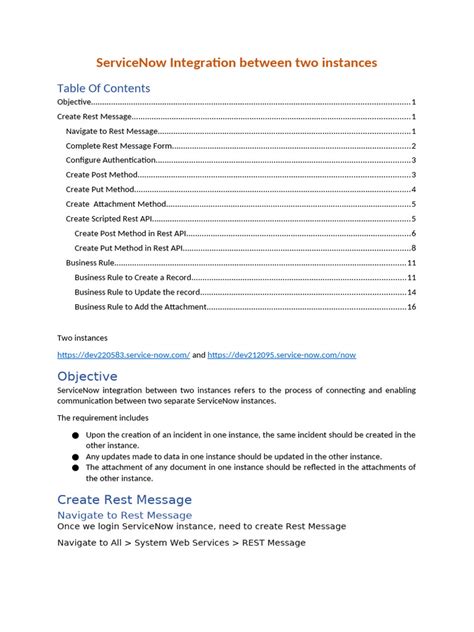 Servicenow To Servicenow Bi Directional Integration Pdf Authentication Software Development